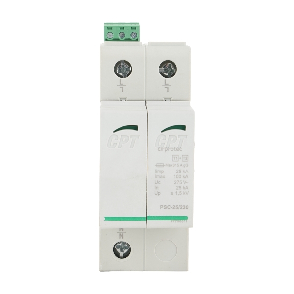 Cirprotec PSC Surge Protection Device Type 1 & 2, 1 Phase, L-N, Iimp ...
