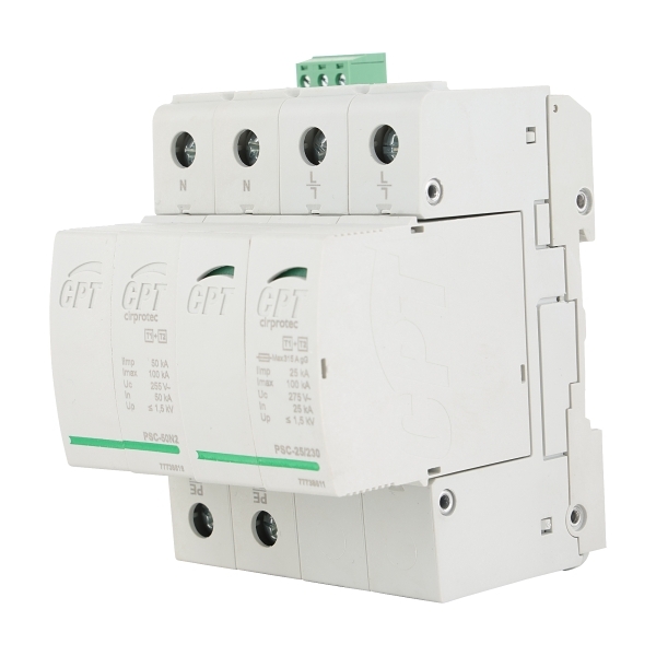Cirprotec PSC Surge Protection Device Type 1 & 2 1 Phase L-N & N-PE ...