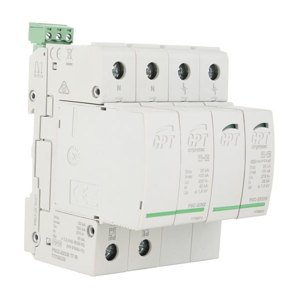 Cirprotec PSC Surge Protection Device Type 1 & 2 1 Phase L-N & N-PE ...