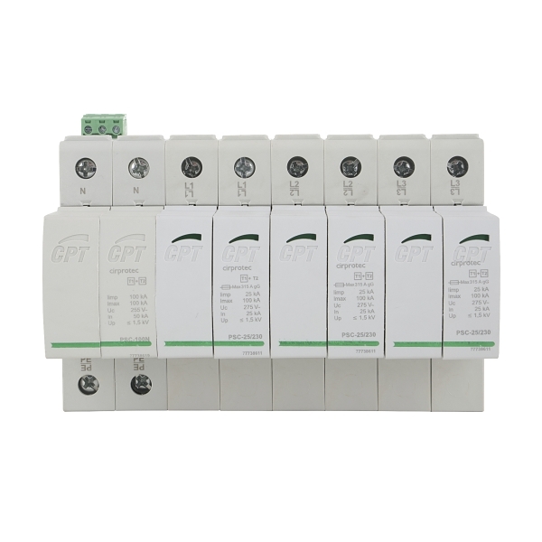Cirprotec PSC Surge Protection Device Type 1 and 2 3 Ph L-L , L-N, N-PE ...