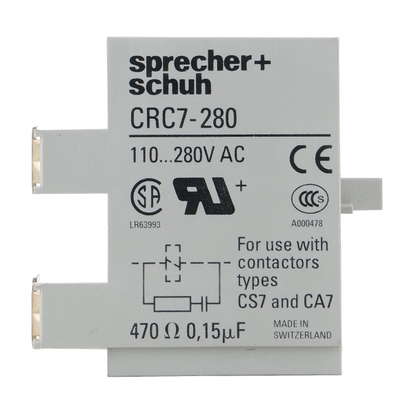 S&S CA7 Coil Suppressor RC Module 110 to 280VAC