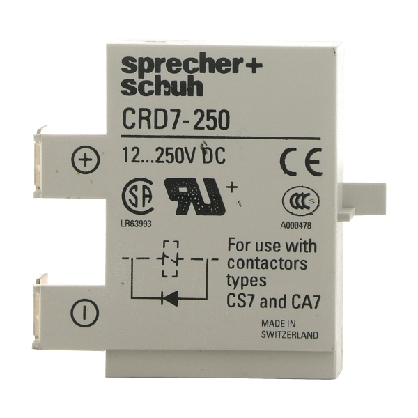 S&S CA7 Coil Suppressor Diode Module 12 to 250VDC