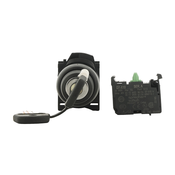 Sprecher and Schuh D7 Key Selector Switch 22.5 mm 2 Pos Plastic Maint ...