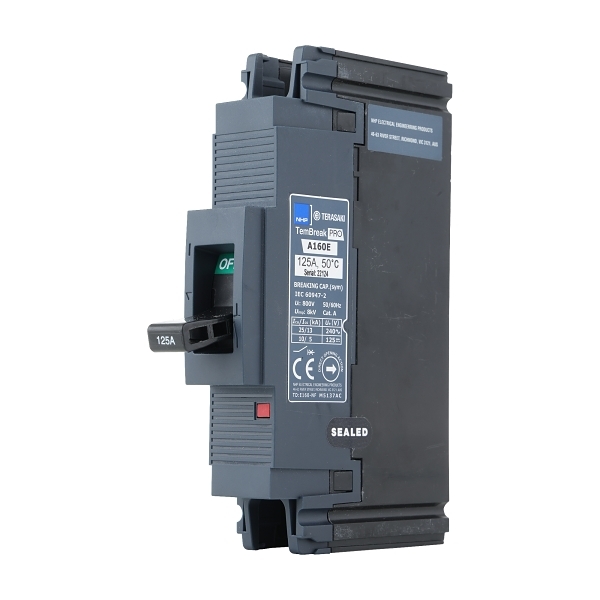Terasaki TemBreak PRO MCCB 160 Frame 25kA 1P 125A Fix. Thermal Fix ...