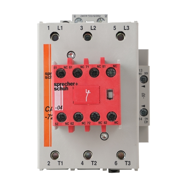 S&S CAS7 Safety Contactor 37kW 3Pole 240VAC Coil 1NO 4NC Contact Auxiliary
