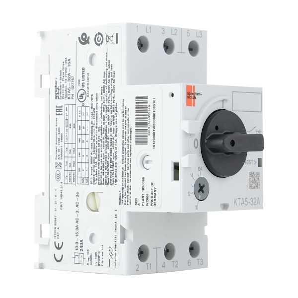 S&S KT5 Motor Protection Circuit Breaker 10 to 16A
