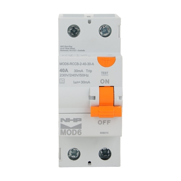 NHP MOD6 Residual Current Circuit Breaker RCCB 1PN 40A 30mA Type A