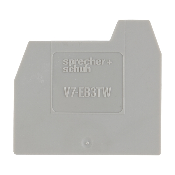 Sprecher and Schuh V7 Screw Terminals End Plate Grey for V7W3TW Terminal
