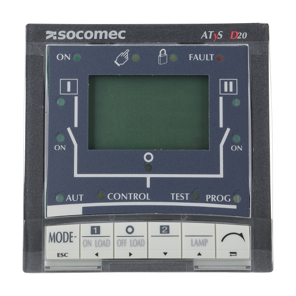 Socomec ATyS M|ATyS Remote Display and Interface - D20, suits ATyS pM/ATyS p, 96 x 96mm Frame