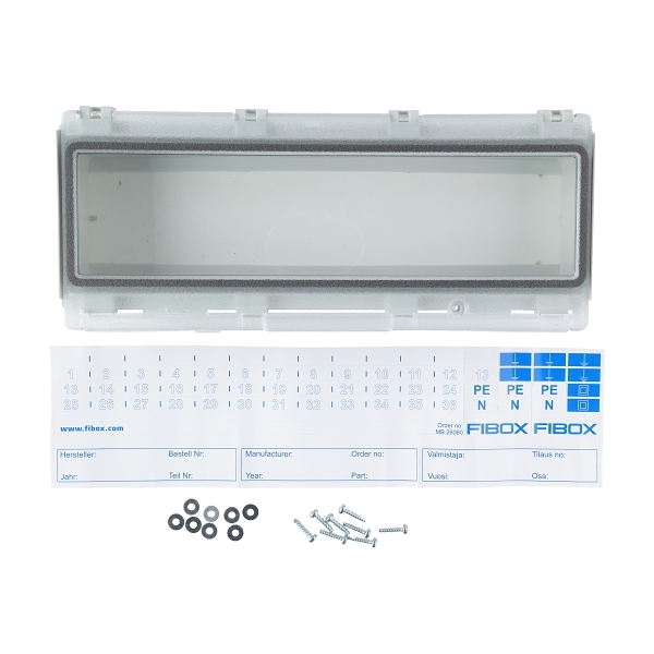 Fibox Inspection Window 13 Din Module Opening W243 x H46mm