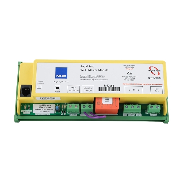 Rapid Test RCD Testing System Module Wi Fi Master 240V 10 to 100mA
