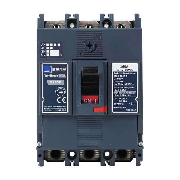 Terasaki TemBreak PRO MCCB 160 Frame 3P 160A Non Auto Switch