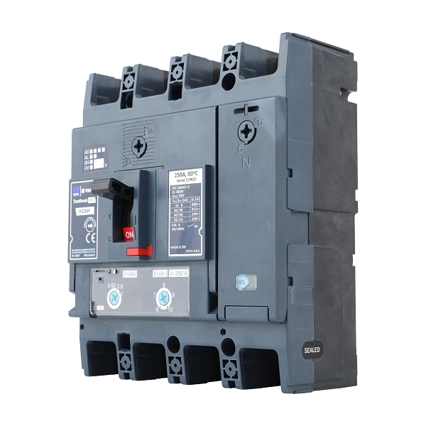Terasaki TemBreak PRO MCCB 250 Frame 36kA 4P 250A Adj. Thermal Adj ...