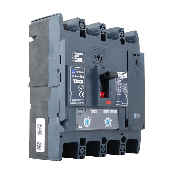 Terasaki TemBreak PRO MCCB 250 Frame 36kA 4P 250A Adj. Thermal Adj ...