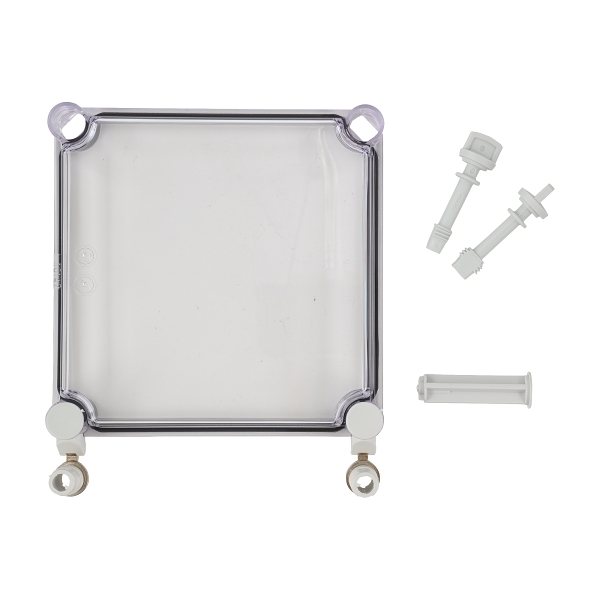 Fibox EK Cover PC suits 190 x 190mm Base 30mm High with Hinges Clear