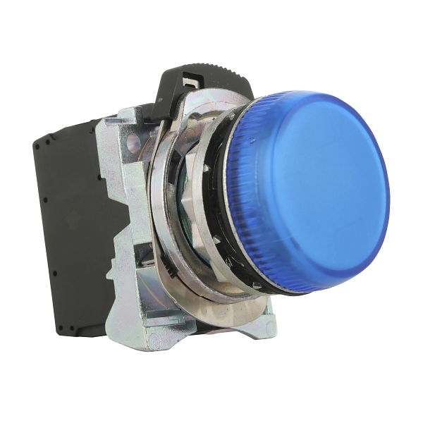 Sprecher and Schuh D7 Pilot Light 22.5mm Complete Metal LED 120V AC Blue