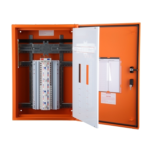 NHP Concept Plus Panelboard 864mm IP42 DinT 48 Way 250A NC Chassis No Main Switch Orange