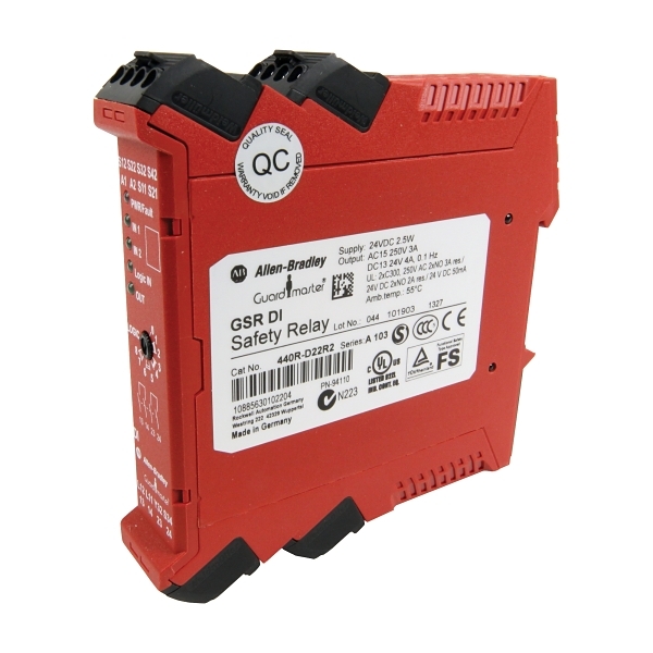 AB 440R GSR DI Safety Relay Dual Input 24VDC 1NC/2NC/OSSD-IN 2NO-SFTY ...