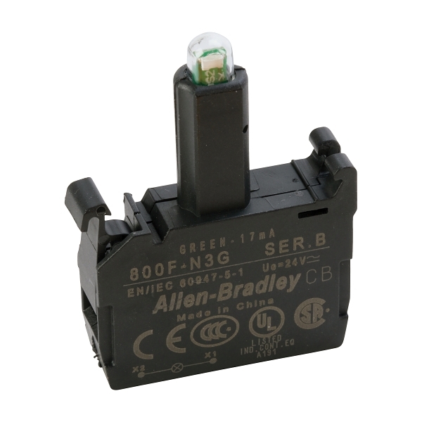 Allen-Bradley 800F Integrated LED Module Latch Mount 24V AC/DC Green