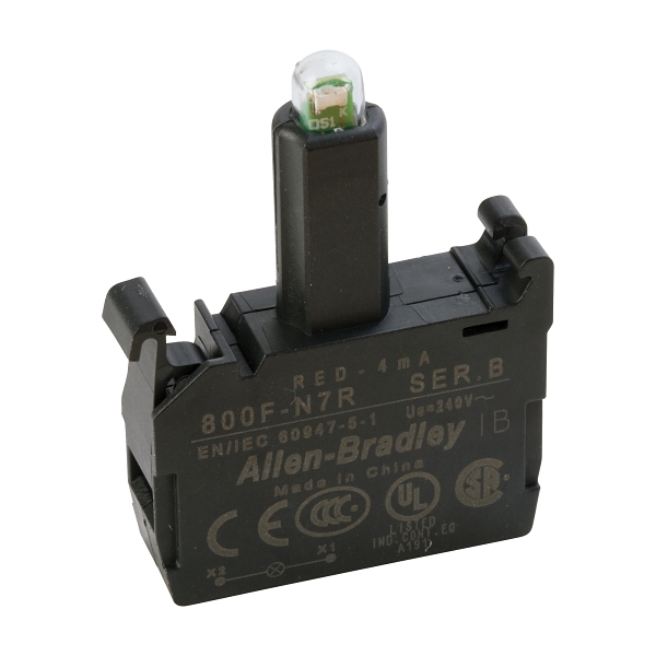 Allen-Bradley 800F Integrated LED Module Latch Mount 240V AC Red