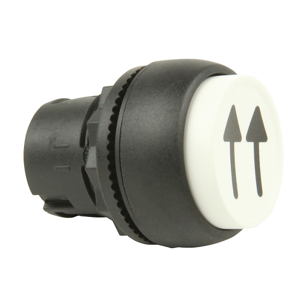 Allen-Bradley 800FC Pushbutton 22.5 mm Head Only PLT 1 Speed Extended Double Arrow 0 Degree White