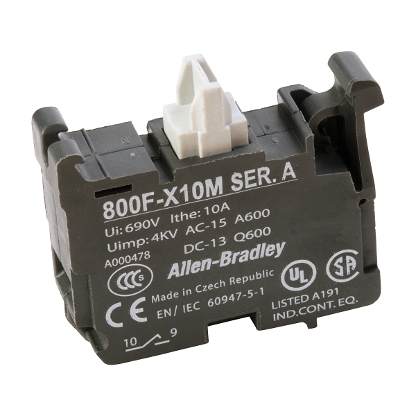 Allen-Bradley 800F Contact Block Screw No Latch 1 N.O. Early Early Make ...