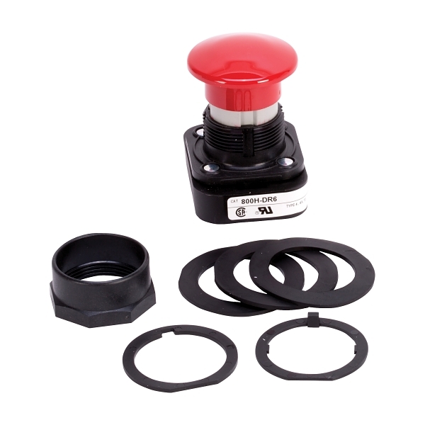 Allen-Bradley 800H Pushbutton 30.5mm Mushroom Head Momentary Non Illuminated Red
