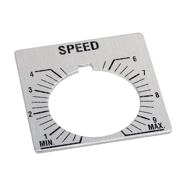 Allen-Bradley 800T Legend Plate 46 x 47mm Grey SPEED for 30.5mm Pushbutton