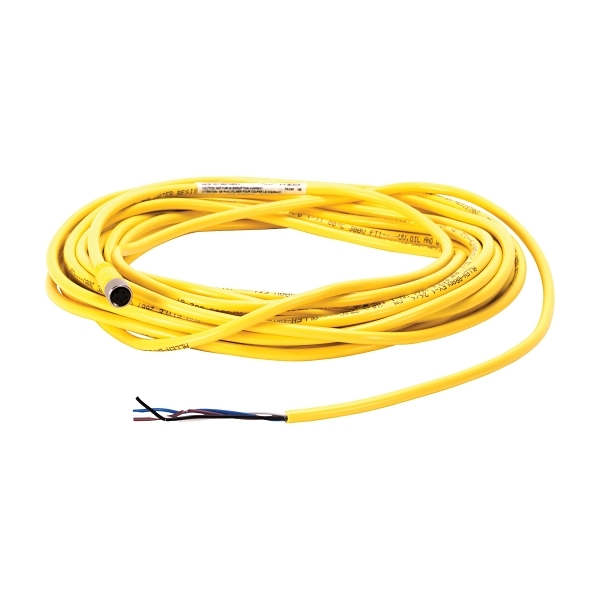 AB 889P Cordset Cable PVC Yellow 4 Pin 24AWG Pico Female Straight M8 ...