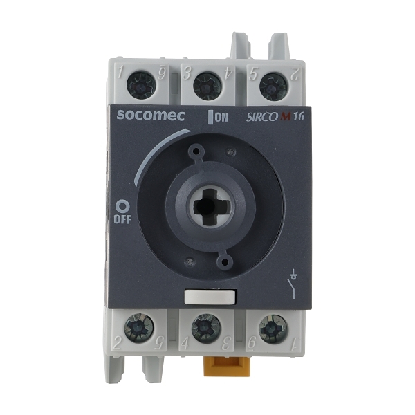 Socomec SLBM Load Break Switch Body, Base/DIN rail mount, 3P 16A