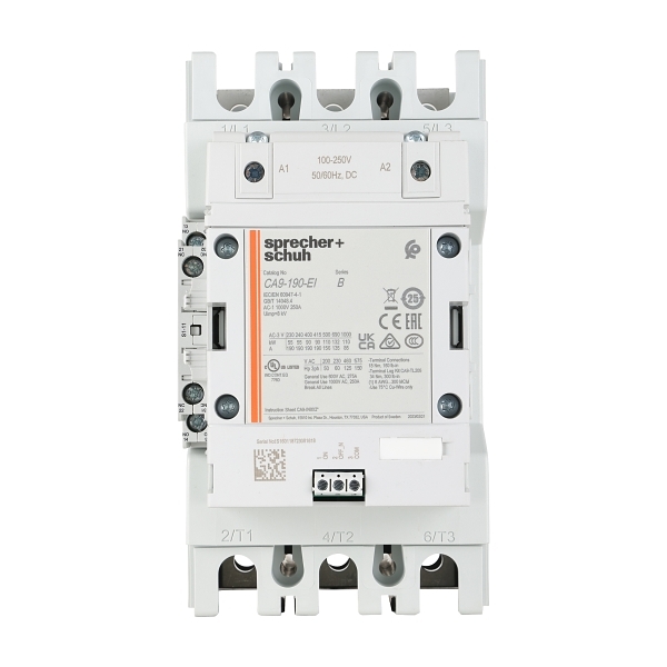 S&S CA9 Contactor 90kW 3Pole 100 to 250VAC and DC Electronic Coil 1NO ...