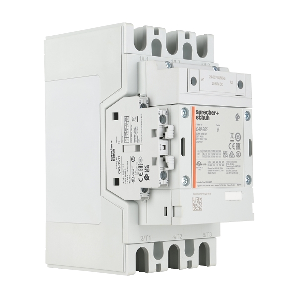 S&S CA9 Contactor 110kW 3Pole 24 to 60VAC and VDC Coil 1NO 1NC Contact ...