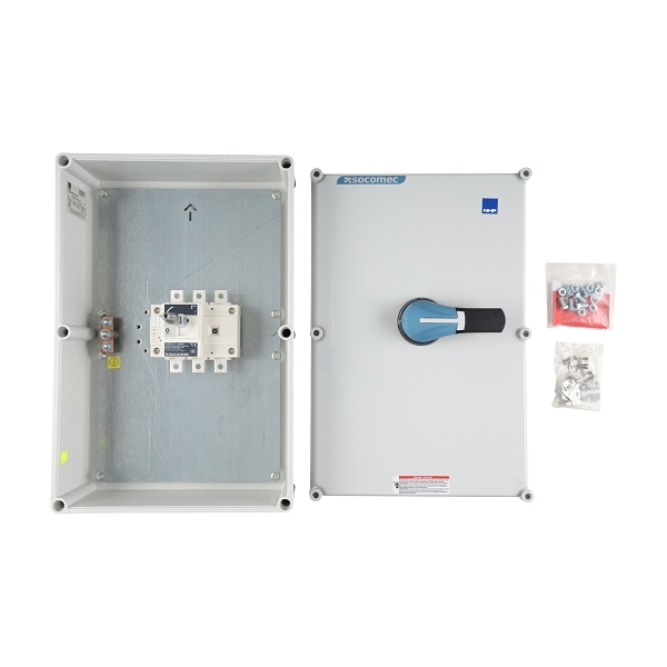 Socomec ISO Enclosed Isolator, Large IP 65 Plastic Grey, Handle - Blue ...