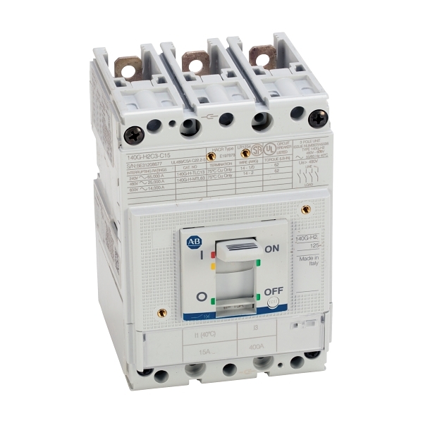 Allen-Bradley 140G MCCB H Frame 36kA 3P 16A Fixed Thermal Magnetic