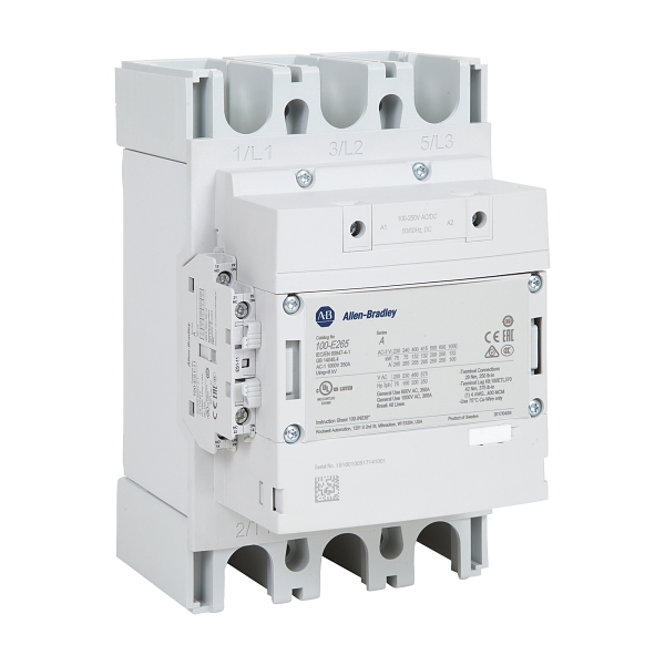 Allen-Bradley 100E Contactor 160kW 3Pole 250 to 500VAC and VDC Coil 1NO ...