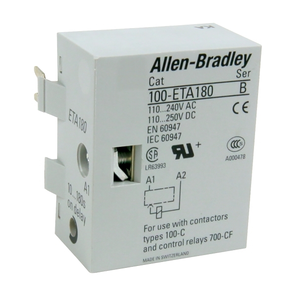 Allen-Bradley 100E Coil Timer Module 110 to 240VAC Star Delta 1 to 30s