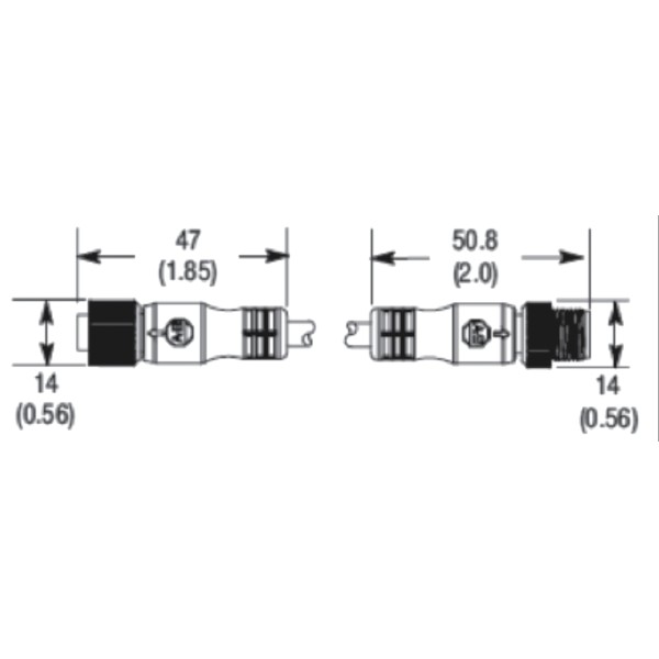 Allen-Bradley 1485 DeviceNet Cable Thin Yellow Micro Male Micro Female 6m