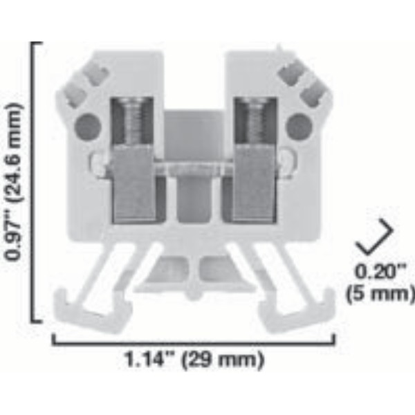 Allen-Bradley 1492-W Screw Connection Mini Terminal 2.5mm 1 Level 2 ...