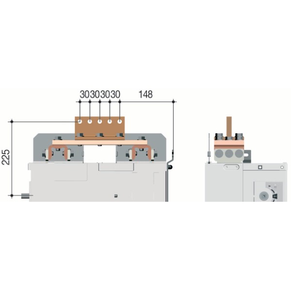 Socomec ATyS|SCO|SLB Connection Bar - Part C, suits ATyS|SCO 2000 ...