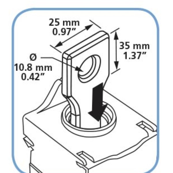 nVent ERIFLEX Distribution Blocks Lug Adaptor to suit 569040 and 561131 ...