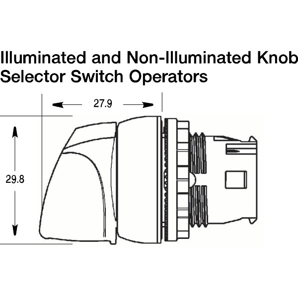 Allen-Bradley 800F Selector Switch 22.5mm Head Only Metal 3 Position SR ...