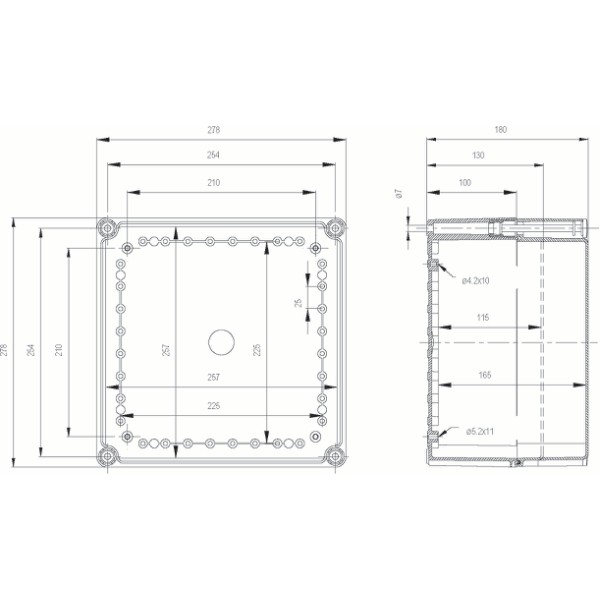 Fibox SOLID Terminal Box ABS IP66 and IP67 H280 x W280 x D180mm Clear