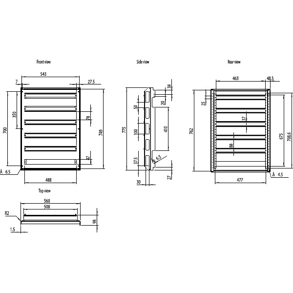 nVent HOFFMAN MAS/ASR Modular Chassis suit H800 x W600mm