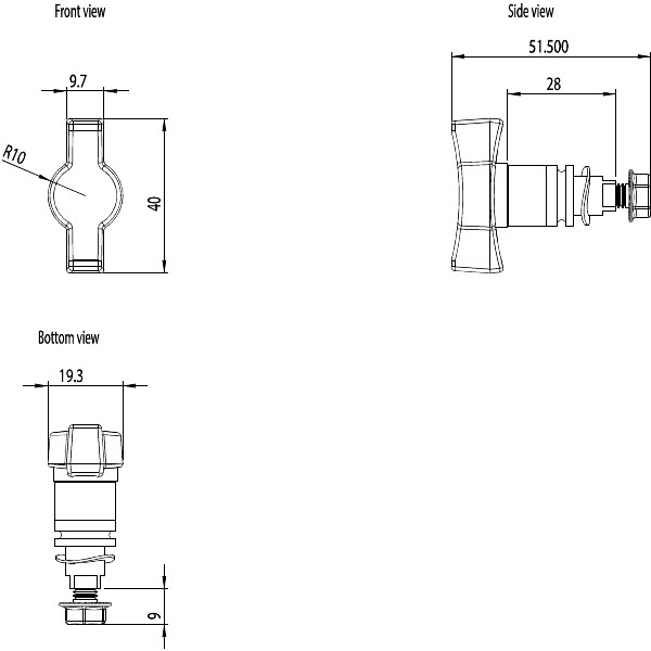 nVent HOFFMAN MAS/MAD Lock Chrome T Handle C21323 Key