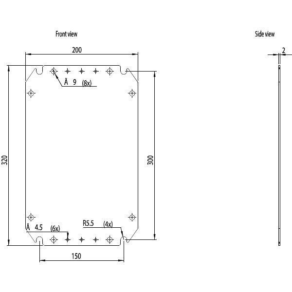 nVent HOFFMAN MAS/ASR Mounting Plate H370 x W250mm H400 x W300mm