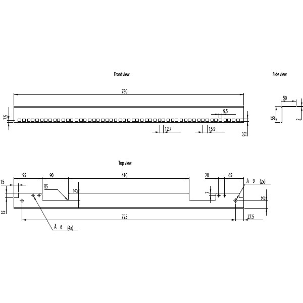 nVent HOFFMAN MAS/MAD/ASR/SRE 19 Inch Profiles Pair H1000mm