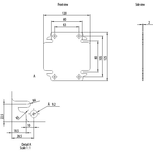 nVent HOFFMAN STB/SSTB Mounting Plate Steel H150 x W300mm for STB and ...