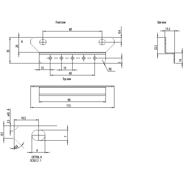 nVent HOFFMAN STB/SSTB Din Profiles to suit STB and SSTB H200mm