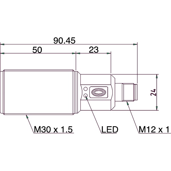 Carlo Gavazzi Capacitive Proximity Sensor Plastic M18 DC PNP and NPN NO ...