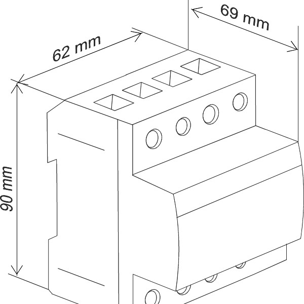 Cirprotec DM SPD Type 3 1 Phase L to N to PE Imax 20kA 240Vac 20A Series